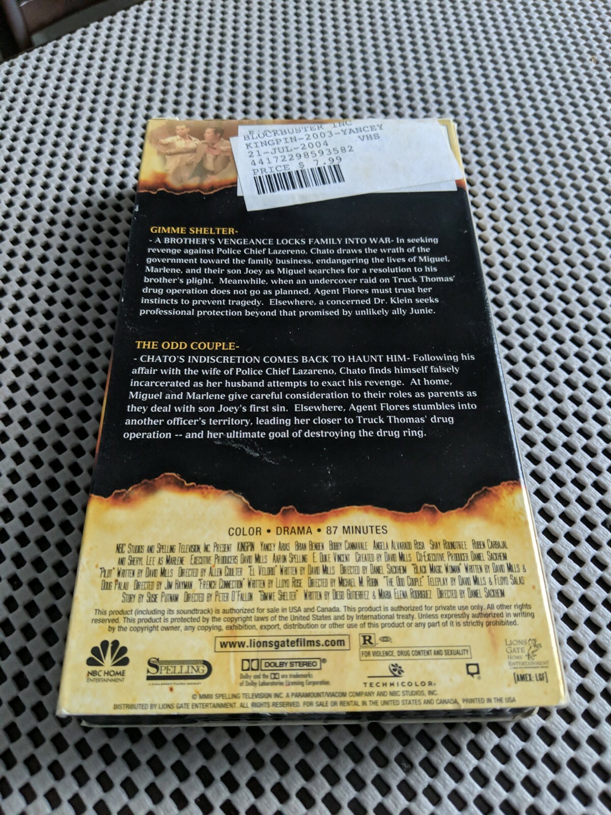 NBC Kingpin TV Series Part 3 VHS Producers Cut | eBay