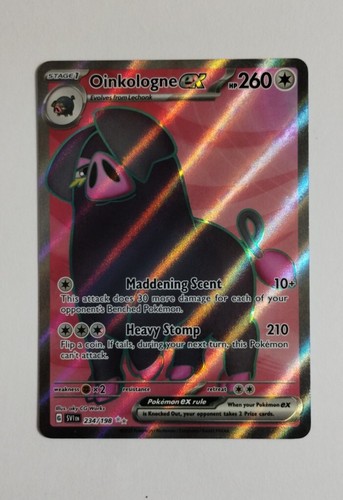 Pokemon TCG "Oinkologne ex" 234/198 Scarlet & Violet Ultra Rare Full ...