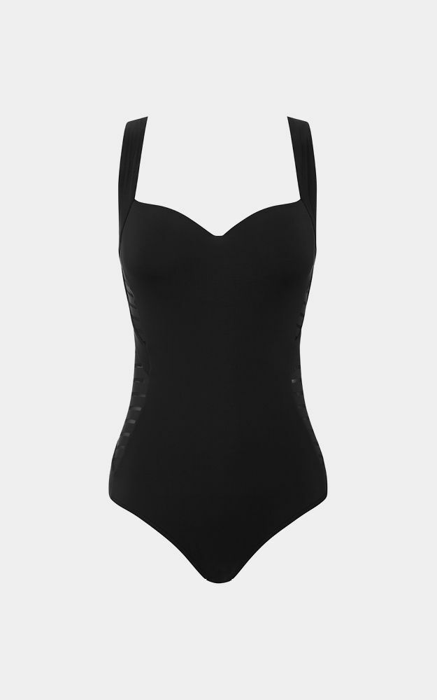 JETS by Jessika Allen X Back Mesh One Piece Swimsuit Swimwear Black 12 ...
