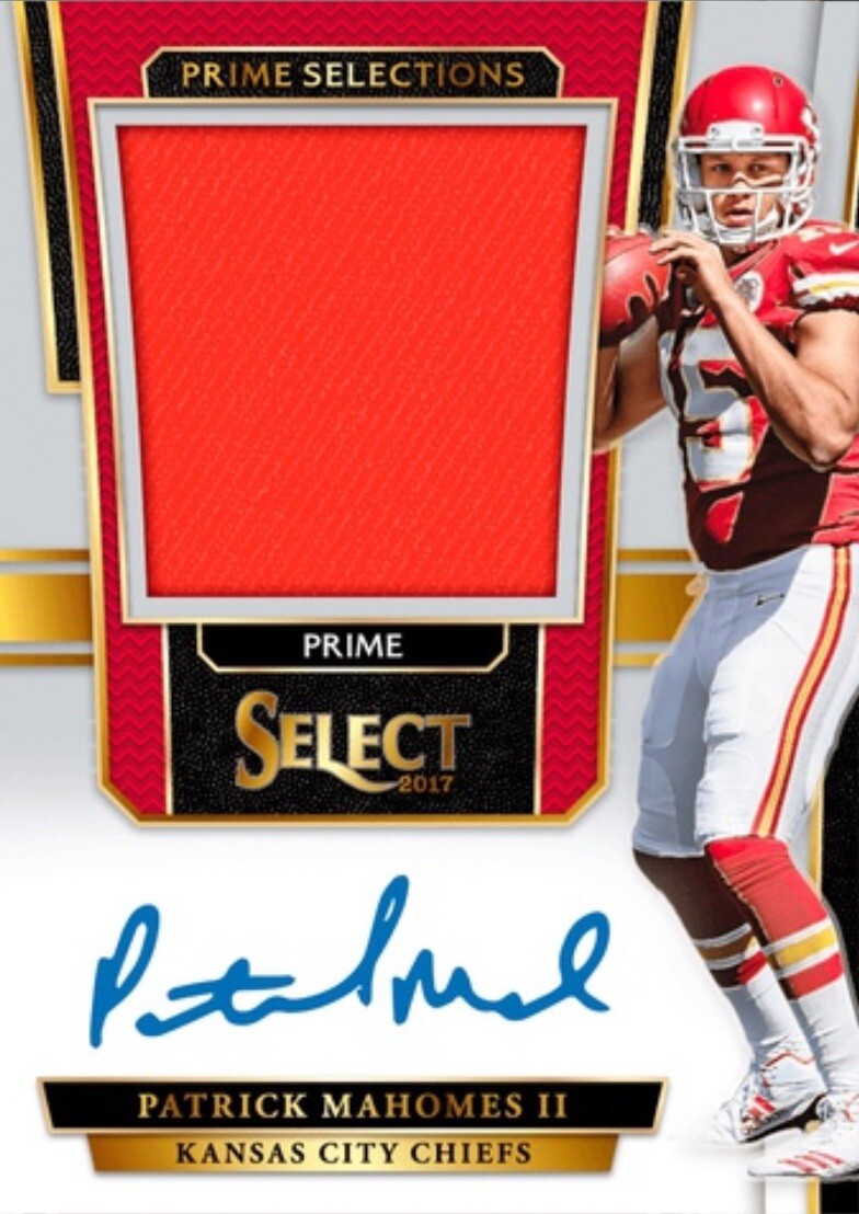 2017 Select Patrick Mahomes Rookie Patch Auto RPA RC NFL Blitz Digital ...