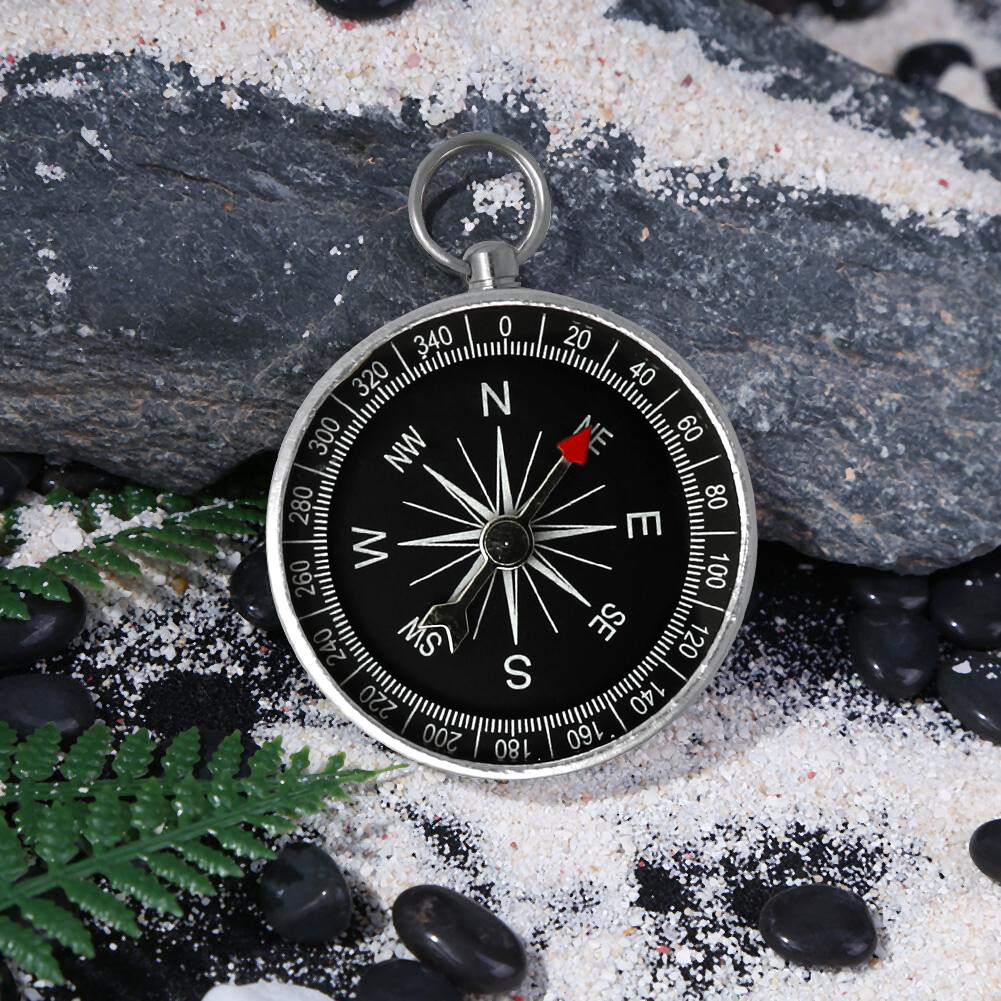 Mini Pocket Compass Aluminum Alloy for Outdoor Camping Hiking Sports ...