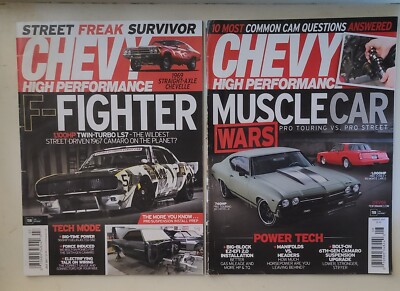 2 Lot of CHEVY HIGH PERFORMANCE MAGAZINES (2017) F-Fighter + Muscle Car ...