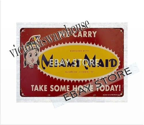 Miami Maid Bread country store bakery kitchen metal tin sign decorative ...