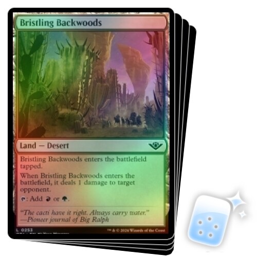 FOIL BRISTLING BACKWOODS X4 Outlaws Of Thunder Junction OTJ Magic MTG ...