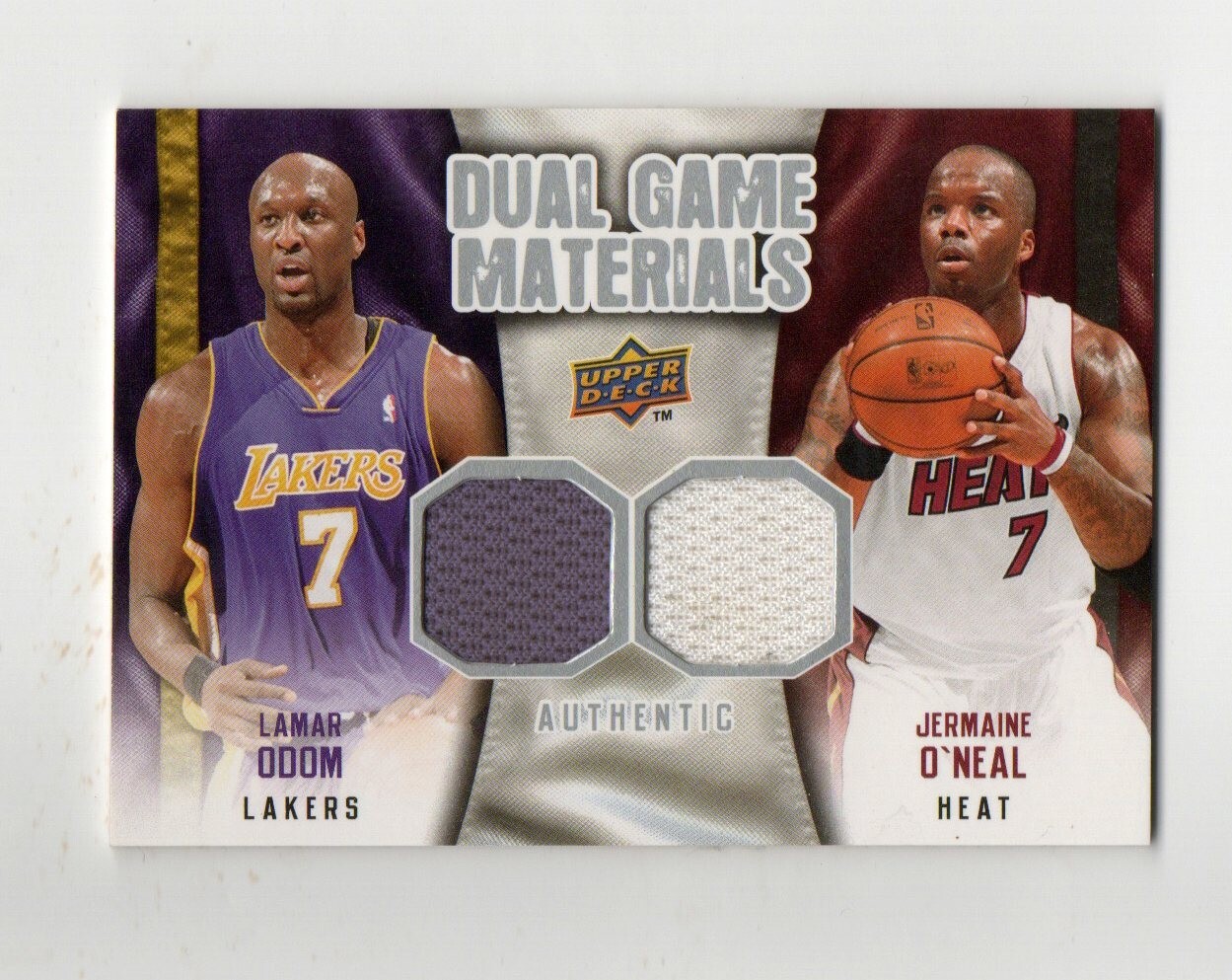 2009-10 Upper Deck - Dual Game Materials Jermaine O'Neal, Lamar Odom # ...