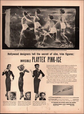 1950 Vintage ad Playtex Pink-Ice retro girdle fashion dress glamour 02 ...