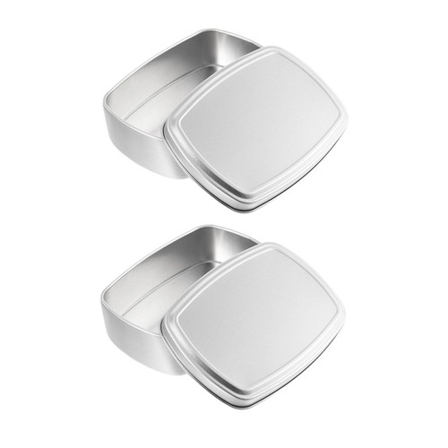 2 Pcs Aluminum Box Scent Tea Tins Travel Mini Storage Containers Small ...