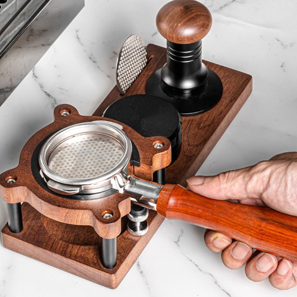 Wooden Coffee Tamper Station Base Tamper Holder Espresso Tamper Mat ...