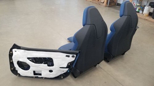 24 BMW M3 G80 INTERIOR SEAT AND DOOR PANEL SET FRONT AND REAR BLUE ...