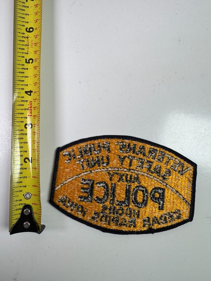 Cedar Rapids Veterans Public Safety Unit Aux Police Iowa IA Patch R1 | eBay