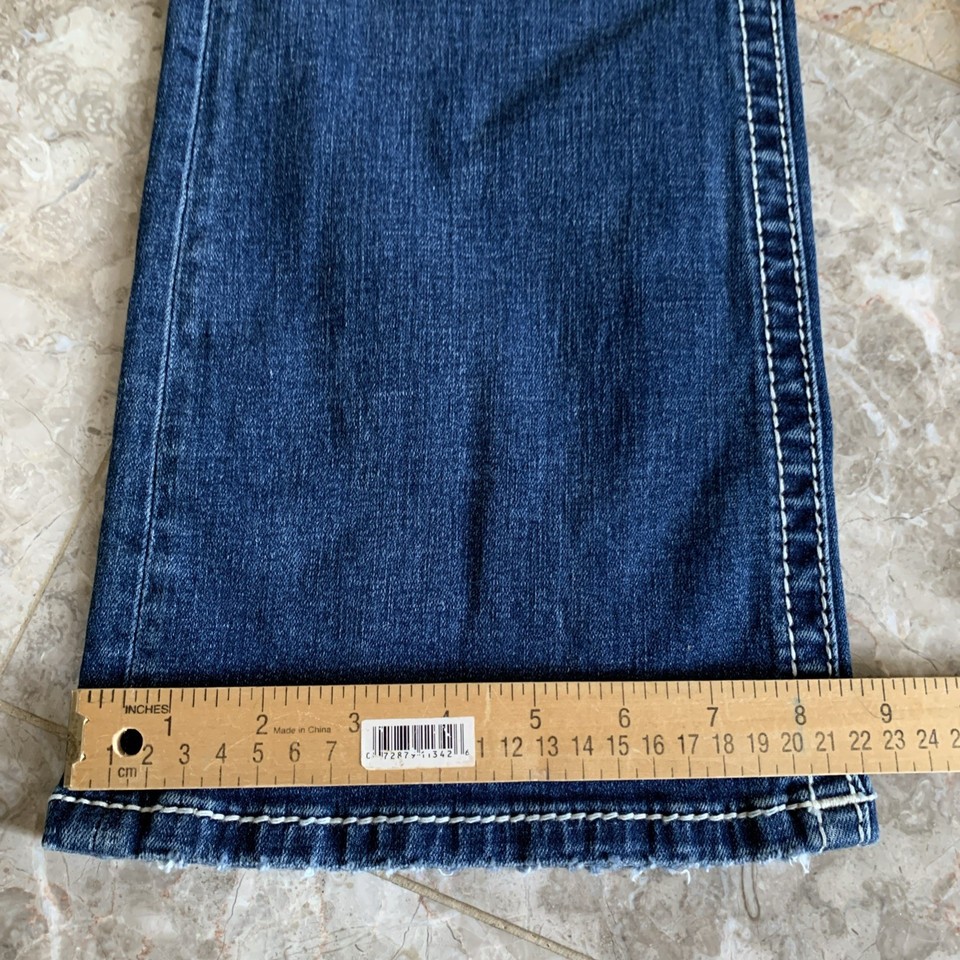 Miss Me Aztec Embroidered Diamond Mid Rise Boot Cut Jeans Blue Size 30X ...