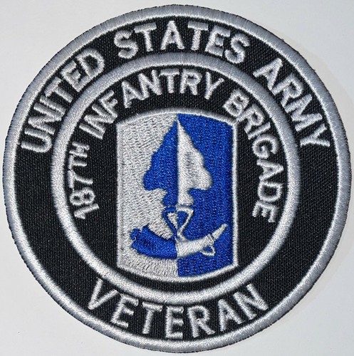 US Army 187th Infantry Brigade Veteran Patch Hook & Sew-On Repro New ...