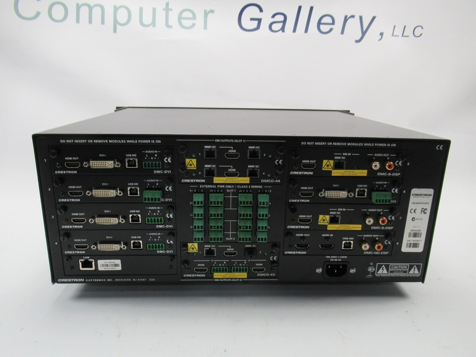 Crestron DM-MD8X8-RPS Digital Media 8x8 Matrix Switcher 1x USB-B 1x NIC ...