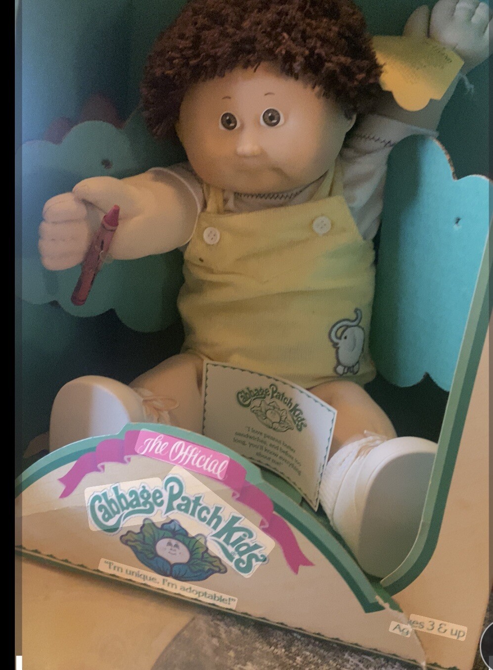 ORIGINAL cabbage patch Kid Boy Garner Justin head mold 5 1986 red ...