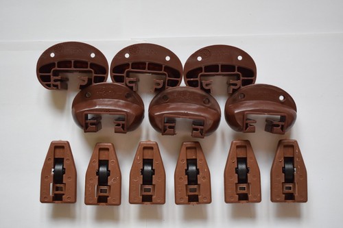 6x Kenlin Rite Trak II Drawer Guide Glide & Stop Roller w/ Screws ...