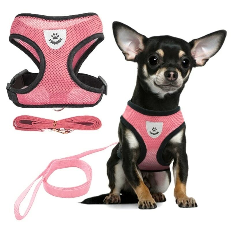Mesh Padded Soft Puppy Pet Dog Harness Breathable Comfortable Many ...