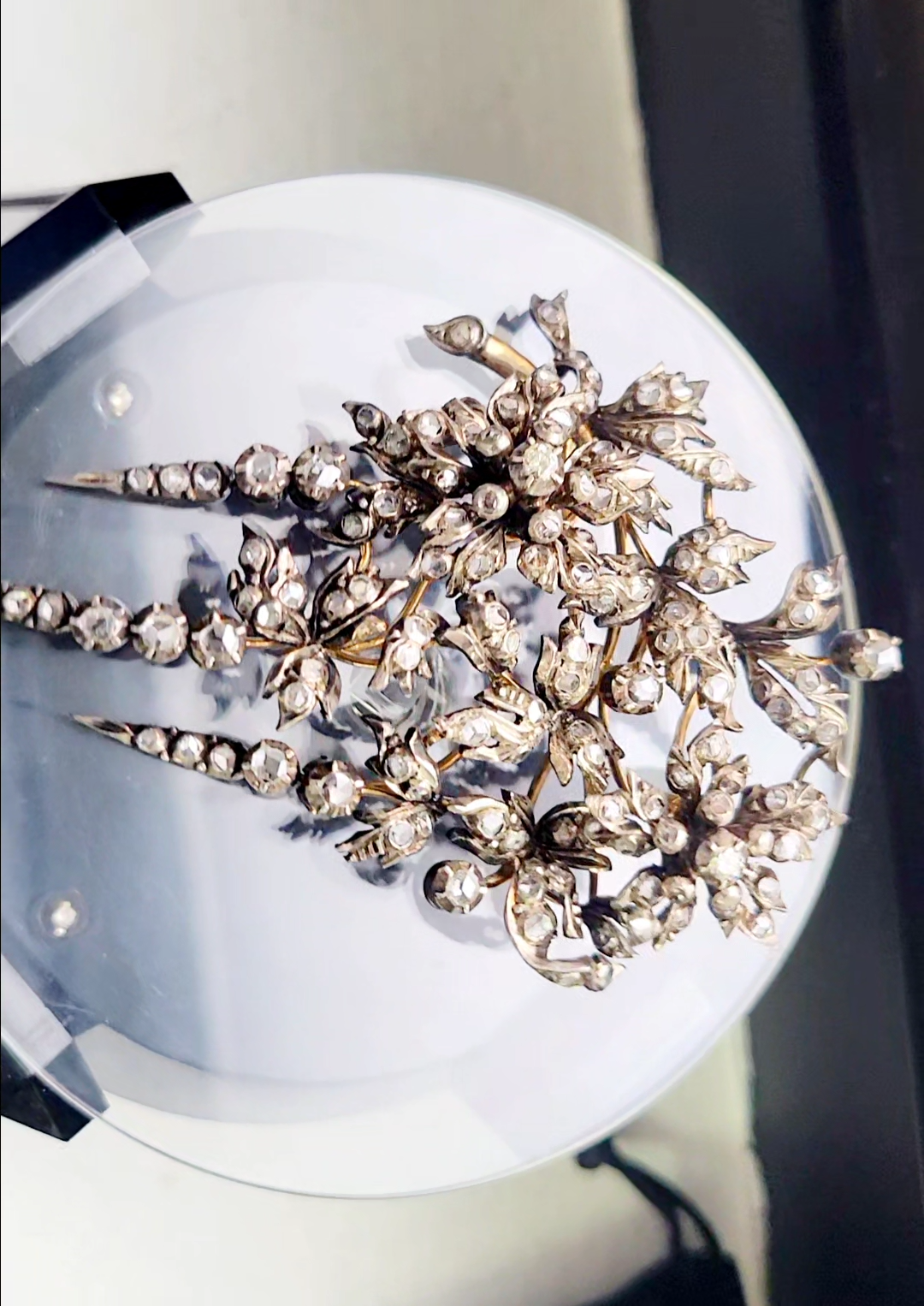 Antique Old Vintage Diamond 18K Gold & Silver Pin Brooches Victorian ...