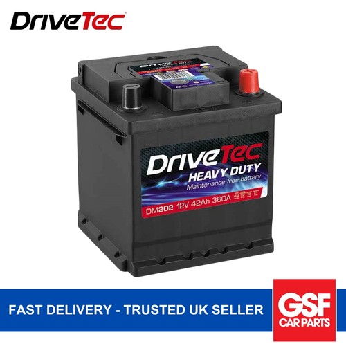 DriveTec Car Battery DM202 12V 42Ah 360A B13 3 Years Warranty T1 ...