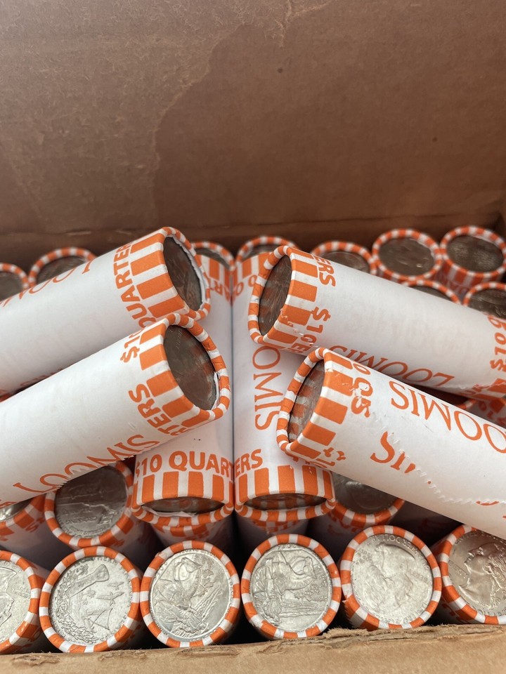 2 Rolls of OBW Bank Sealed Quarters 80 coins ($20 FV) Loomis Brinks | eBay