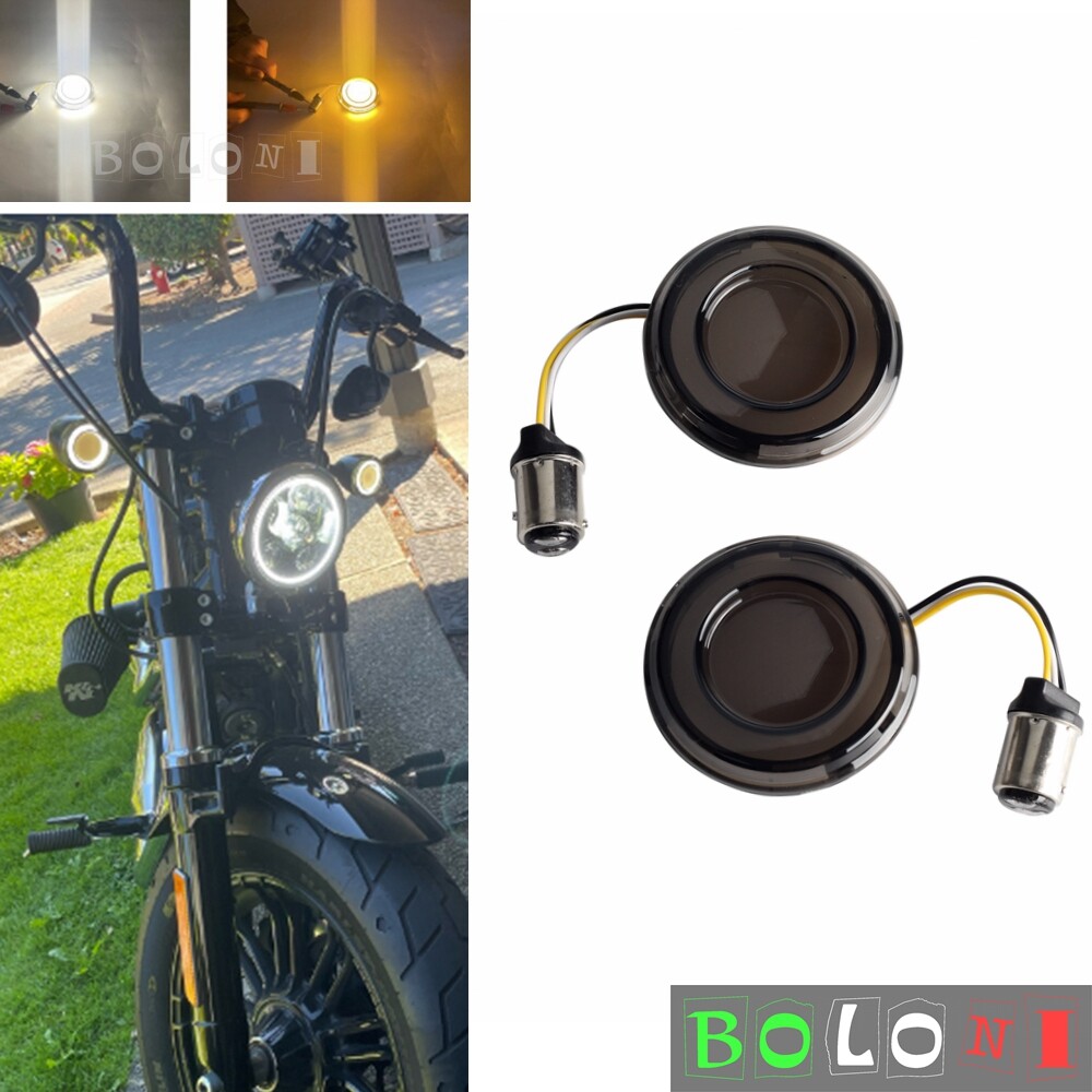 1157 LED 2" Bullet Style Turn Signal Light for Harley Touring Glide ...