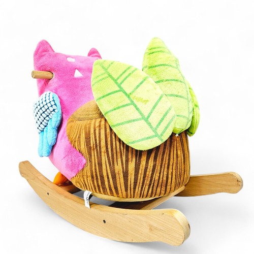 RockAbye Owlivia Plush Pink Owl Musical Child's Rocker Educational Toy ...