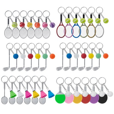 Colorful Sports Ball Keychains for Kids, Party Favors School Carnival ...