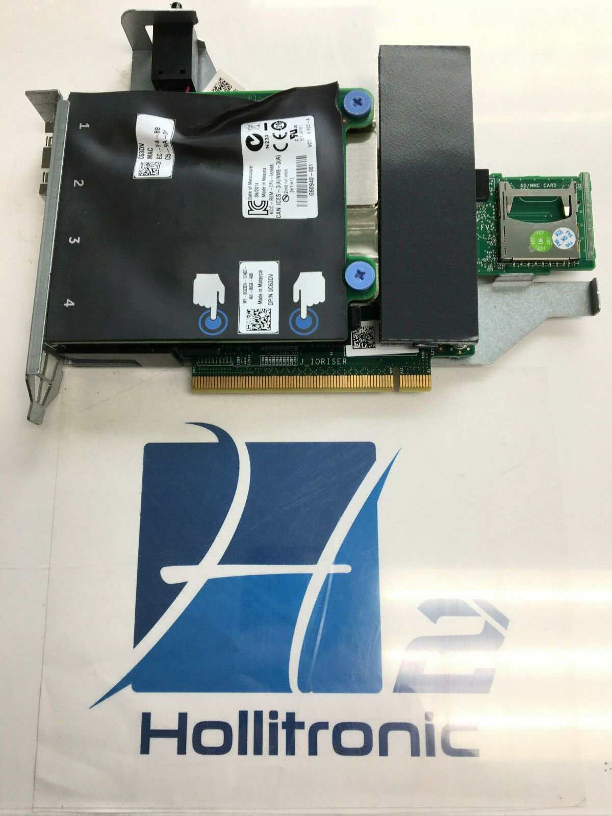 Dell 0C63DV DAUGHTER CARD 10GBE NETWORK CARD w/ Dell 06YFN5 SD Card ...