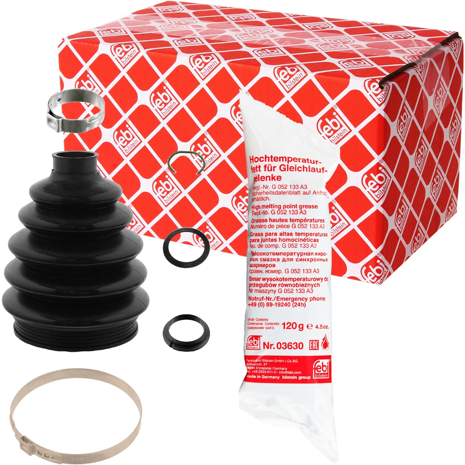 2x FEBI ACHSMANSCHETTE FALTENBALG ANTRIEBSWELLE + ZANGE für AUDI VW ...