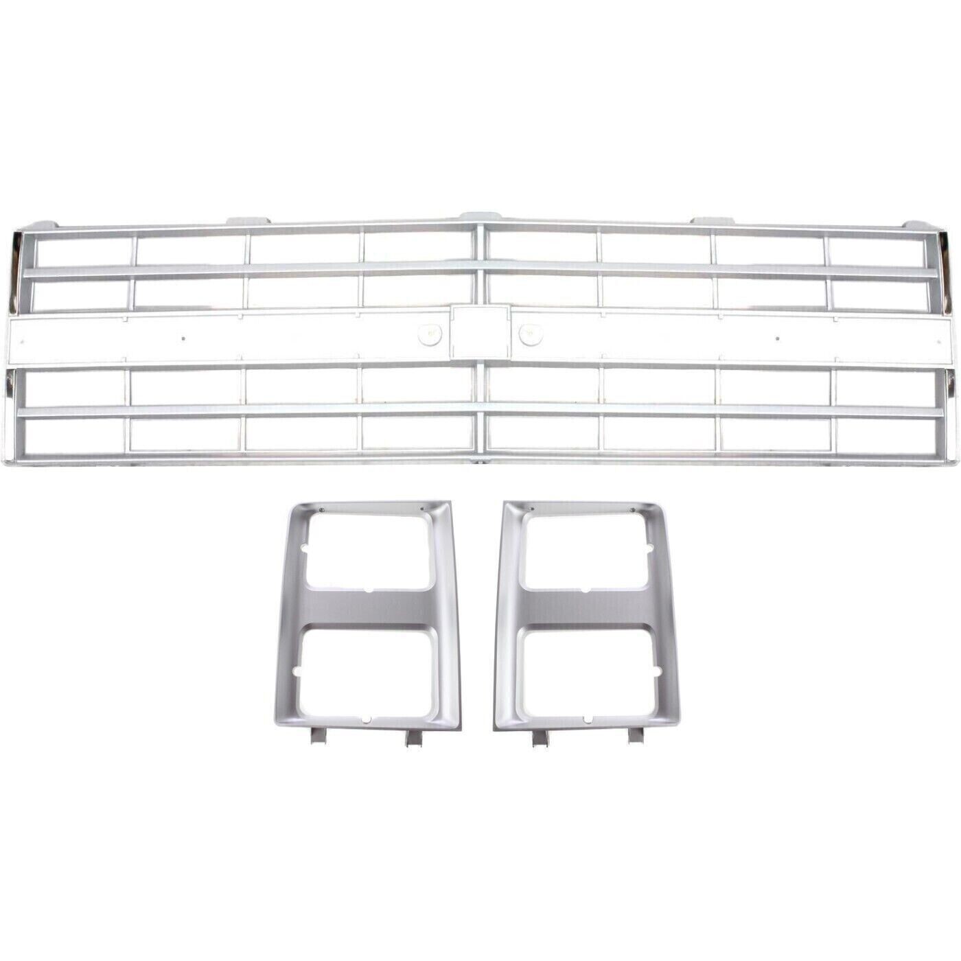Front Grille & Headlight Bezels For 1985-86 Chevrolet C/K / 1987-88 R/V ...