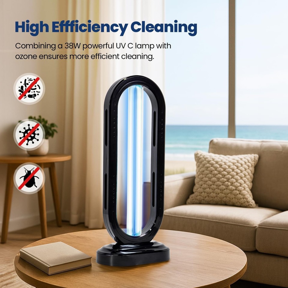 UV Light Sanitizer,4Speed Timing and Remote Control UVC Home ...