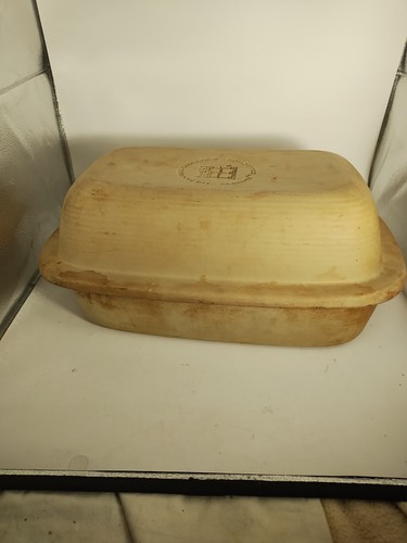 VTG Pampered Chef Stoneware Roaster Baking Pan w/ Lid, Large Oven ...