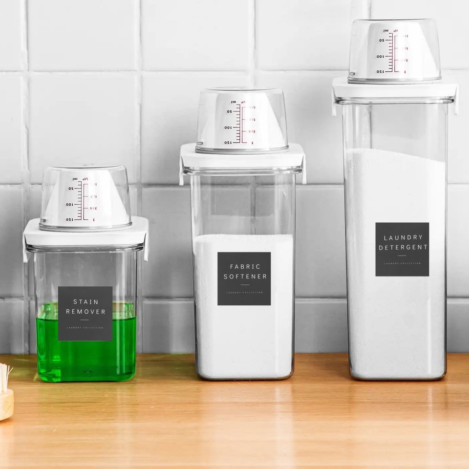 Removable Laundry Labels Detergent Bottle Storage Stickers Hand Soap ...