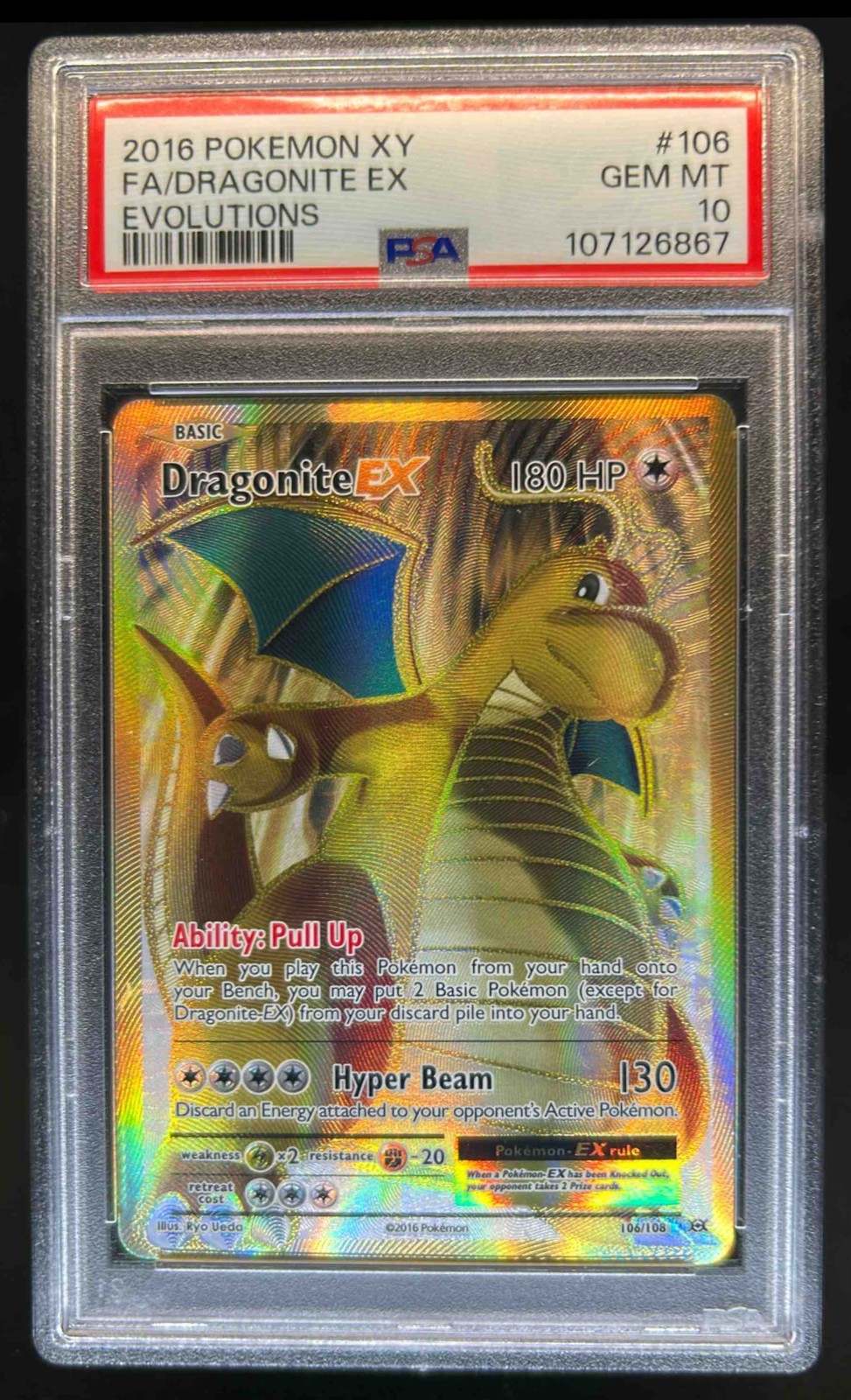 Dragonite ex 2016 XY: Evolutions #106/108 Holo (Full Art) Price Guide ...