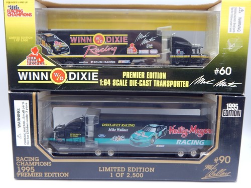 RACING CHAMPION #60 Winn Dixie Racing & #90 Heilig-Meyers Transporter ...
