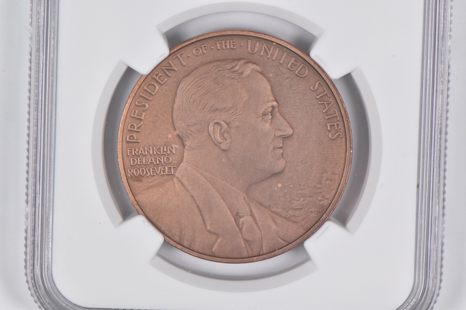 (2014) MS69 Bronze Medal Franklin D. Roosevelt Coin and Chronicles NGC ...
