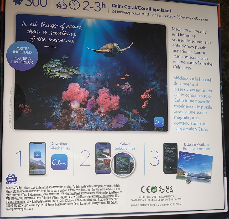300 Piece Calm Mindful Jigsaw Puzzle Calm Coral Meditate | eBay