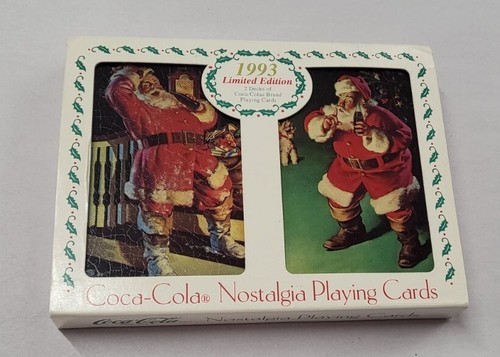 1993 LE Coca-Cola Nostalgia Playing Card Set Of 2 Mint In Tin Box ...
