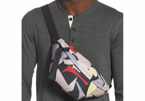 $139 WeSC Men's Gray Usher Belt Waist Sling Travel Crossbody Shoulder ...