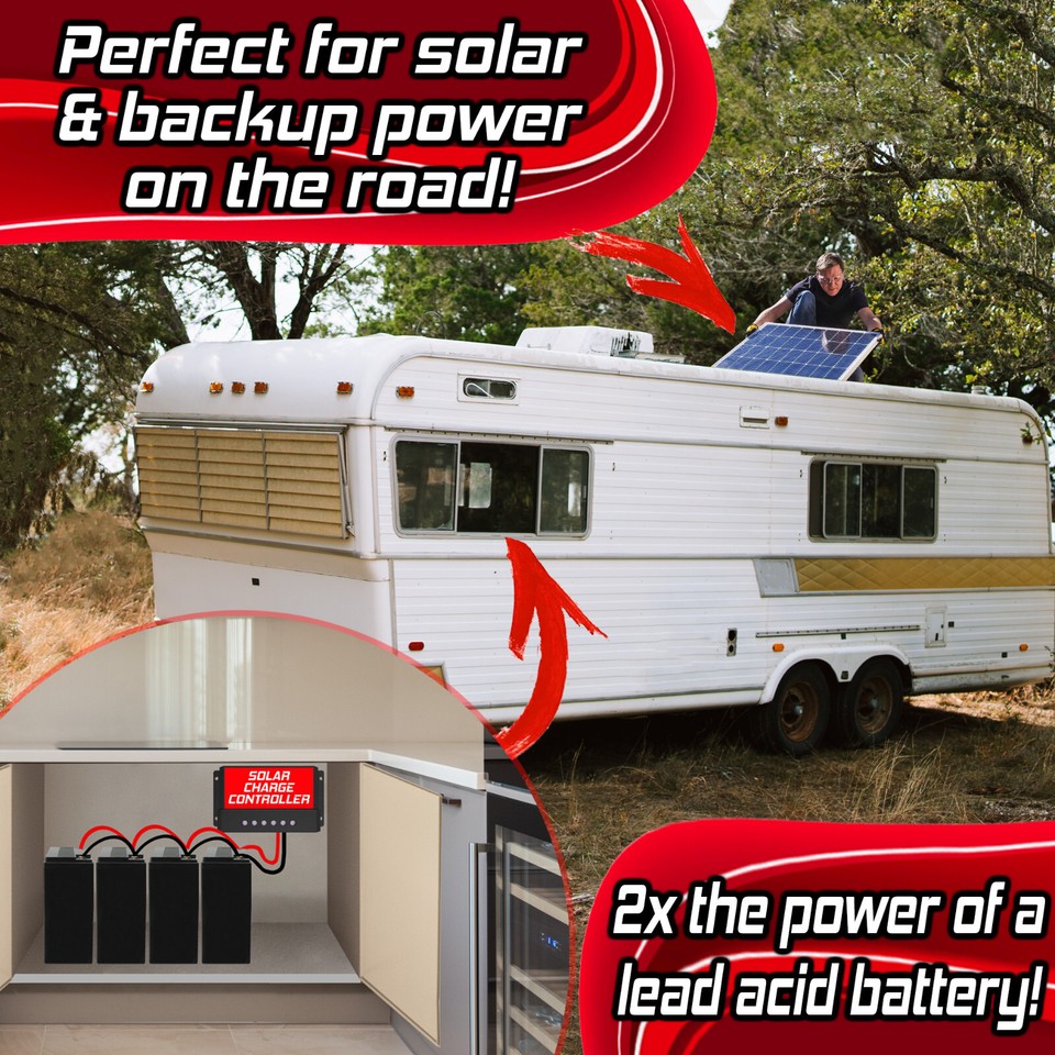 Banshee 12V 20Ah Lithium Battery Rechargeable LiFePO4 3000 Deep Cycle ...