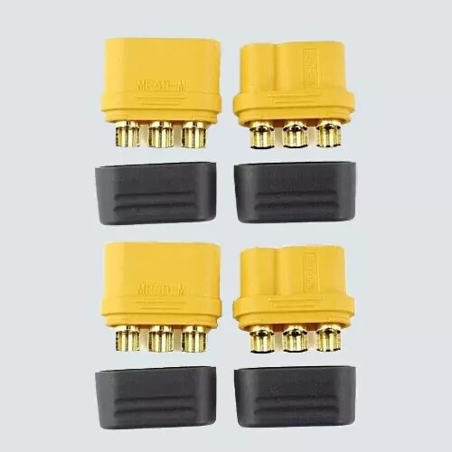 2 Pair AMASS MR60 Connector Plug Female Male 3.5 Bullet Power Plugs ...