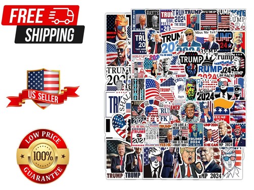 100Pcs Donald Trump 2024 President Campaign Stickers Car Bumper ...