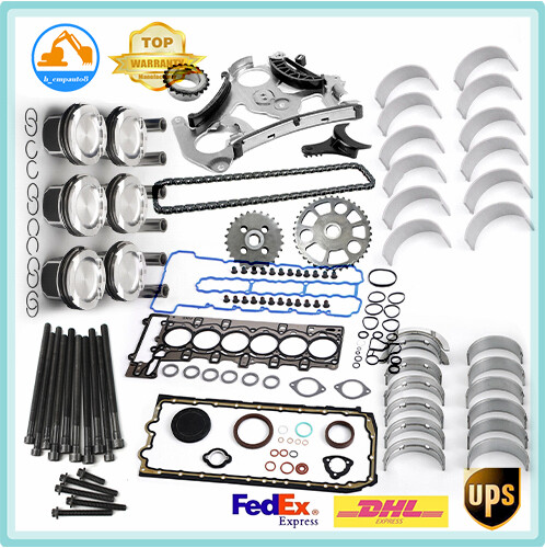 Engine Overhaul Pistons Gasket Kit-Oil Pump Guide For BMW N54 3.0 E90 ...
