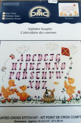 N°279 KIT POINT DE CROIX COMPTE DMC "L'ABECEDAIRE DES CANETONS ...
