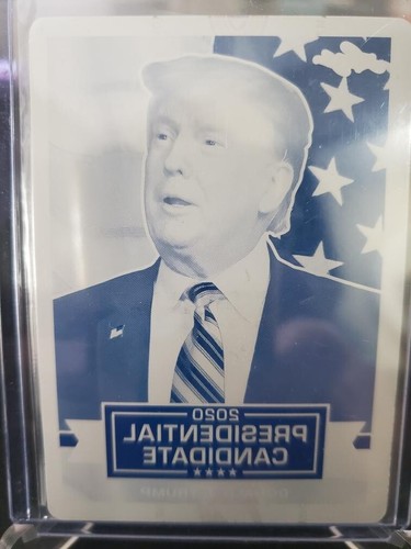 2019 LEAF 2020 PRESIDENTIAL CANDIDATES CYAN PRINTING PLATE DONALD J ...