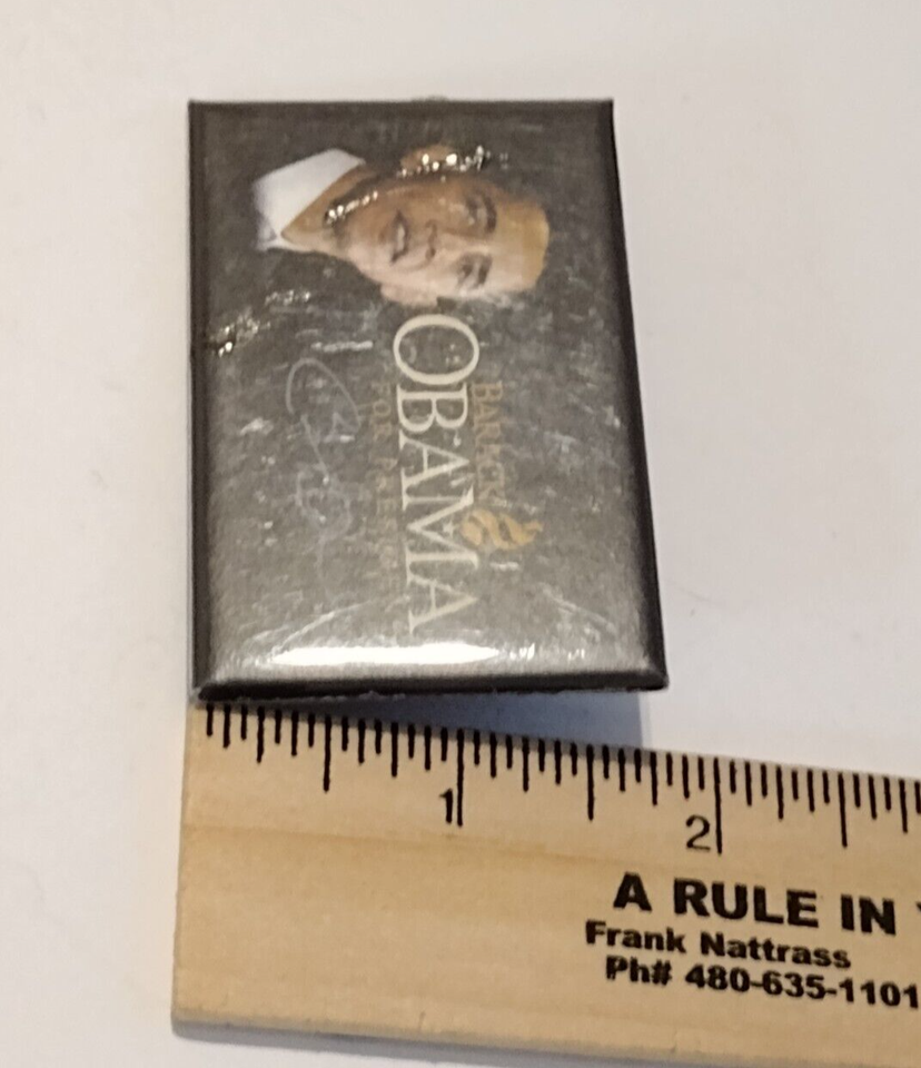 Barack Obama For President Large Rectangle Campaign Pin | eBay