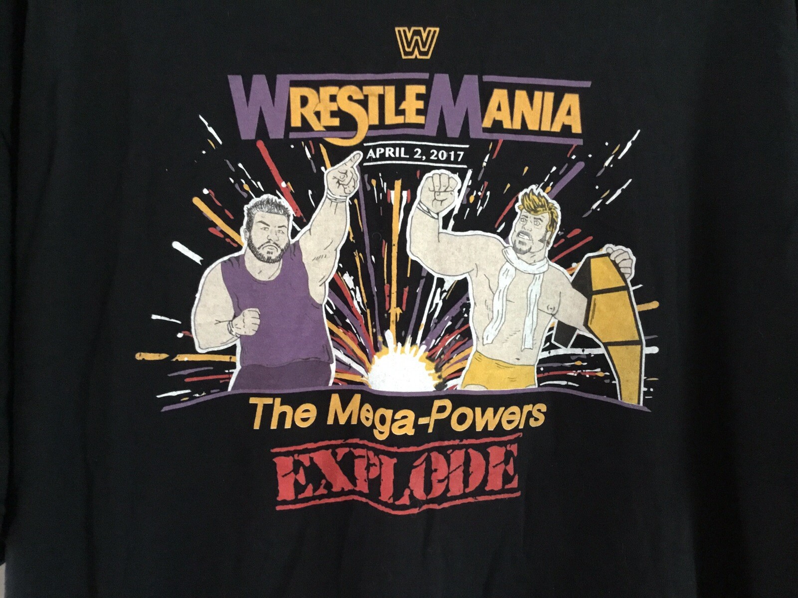 Wrestlemania April 2, 2017 The Mega-Powers EXPLODE Tshirt Tee WWF | eBay