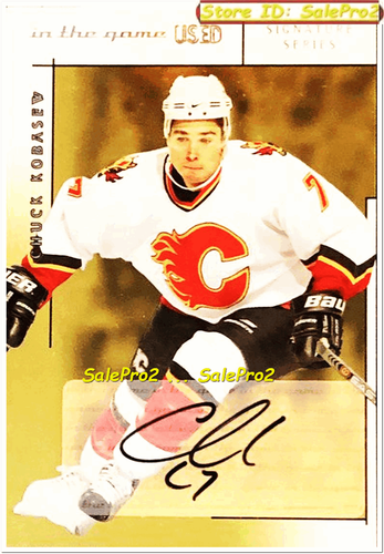 ITG SIGNATURE 2003 CHUCK KOBASEW NHL CALGARY FLAMES RARE AUTOGRAPH #ACK ...