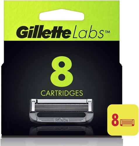 Genuine Gillette Labs 8 Pack Razor Blades Cartridges Made In U.S.A ...