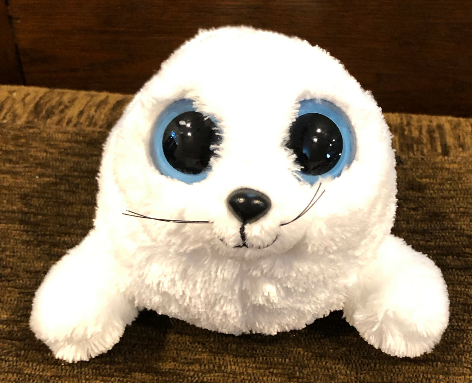 Ty Beanie Boo Boos Iceberg White Baby Seal 6" Solid Blue Eye Plush | eBay