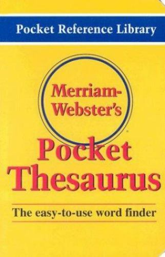 Merriam-Webster's Pocket Thesaurus, Newest Edition, (Flexi Paperback ...